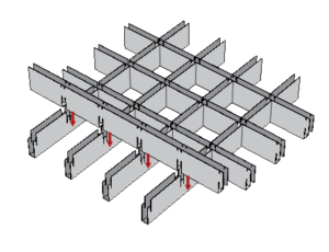 OPEN CELL GRID CEILING – Technomec
