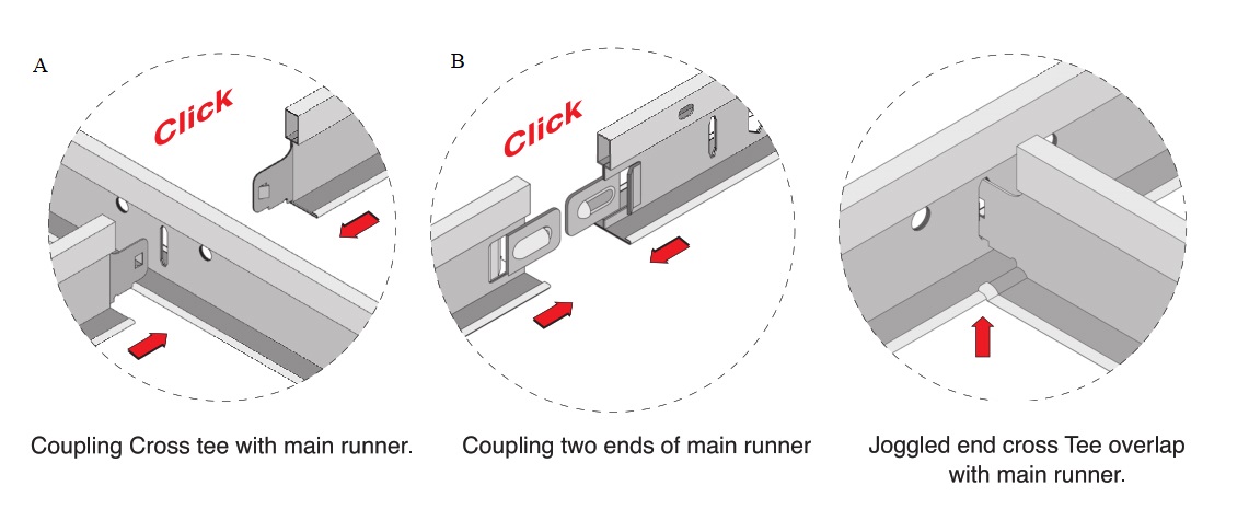 Tee Bar Grid System (T-24) – Technomec